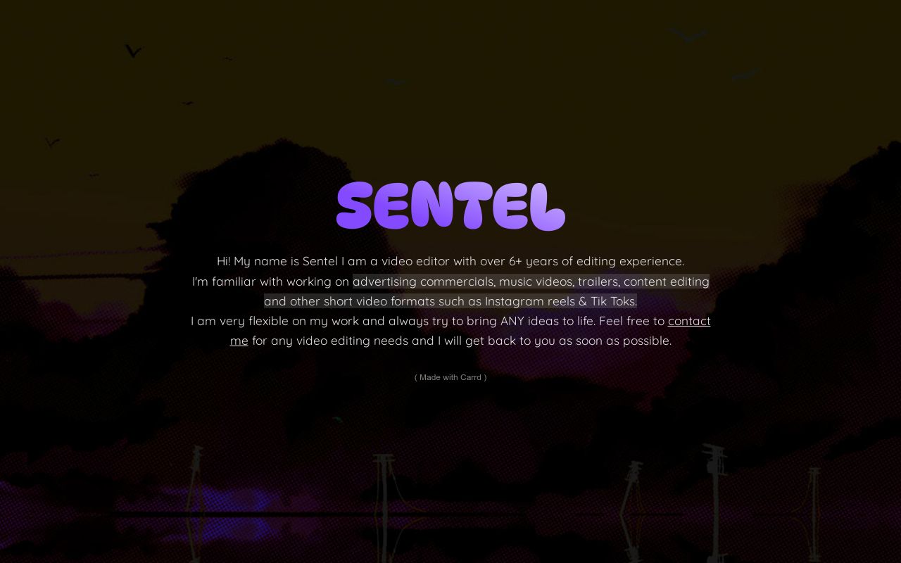 Sentel Editing Portfolio